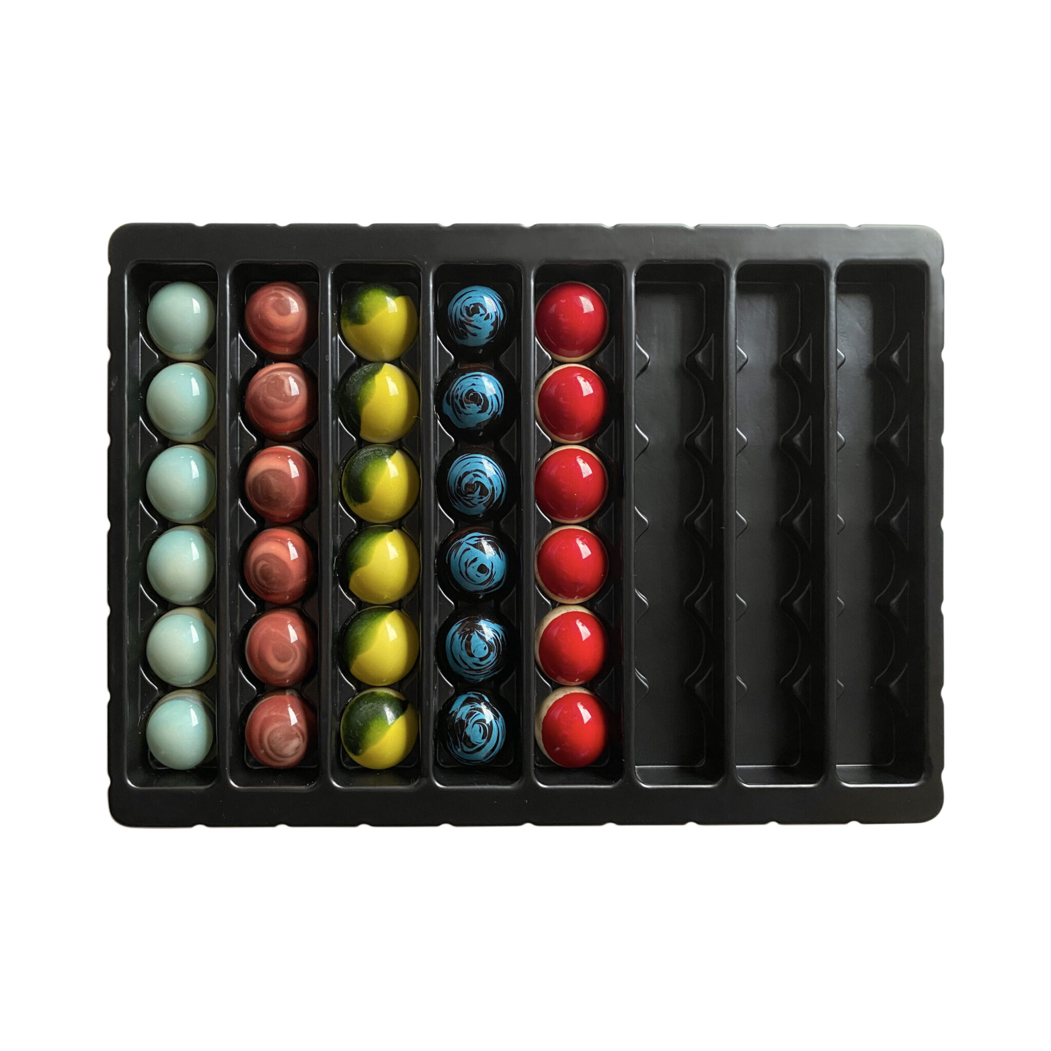 10 Pack Black Storage Tray with Lid | 30 mm Half Sphere Bonbons ...